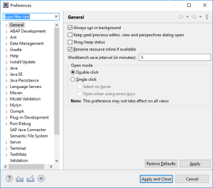 Working With Eclipse [2] : Useful Eclipse Preferences – Discovering ABAP