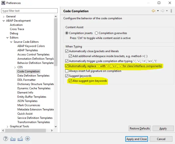 Working With Eclipse [2] : Useful Eclipse Preferences – Discovering ABAP