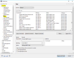 Working With Eclipse [5] : Keyboard Shortcuts for ABAP Development in ...