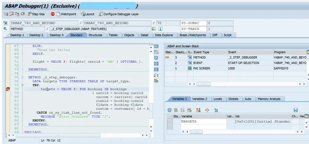 ABAP 7.4 and beyond [10] : Debugging Complex ABAP Expressions ...