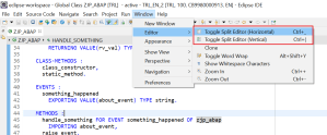 Exploring ABAP Editor [1] : The Split Editor (SAPGUI & Eclipse ...