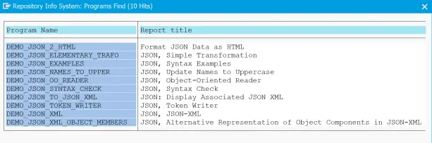 ABAP Code Samples : ABAP and JSON – Discovering ABAP