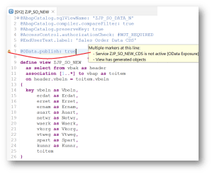 Building OData Services [24] : CDS View with OData.Publish ...