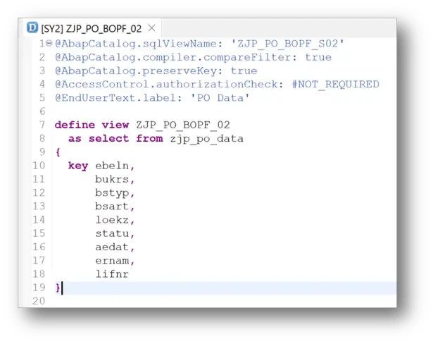 Building OData Services [25] : CDS View BOPF – Discovering ABAP