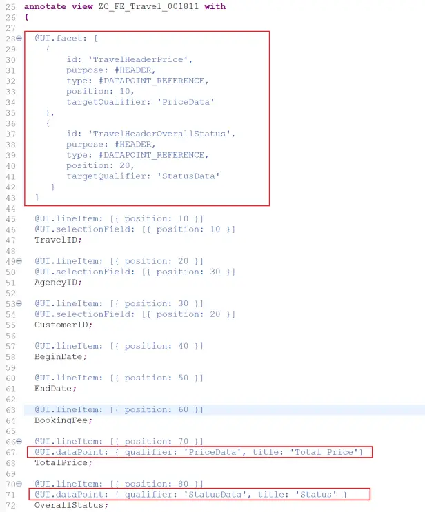 ABAP RESTful Application Programming Model [12] – Travel Service – Annotations for object page ...