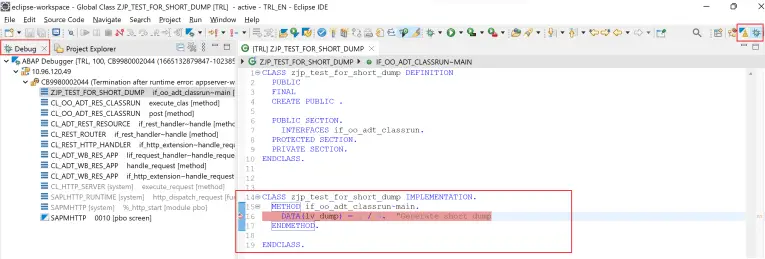 Working With Eclipse [6] : How to see ABAP short dump in Eclipse (ST22 ...