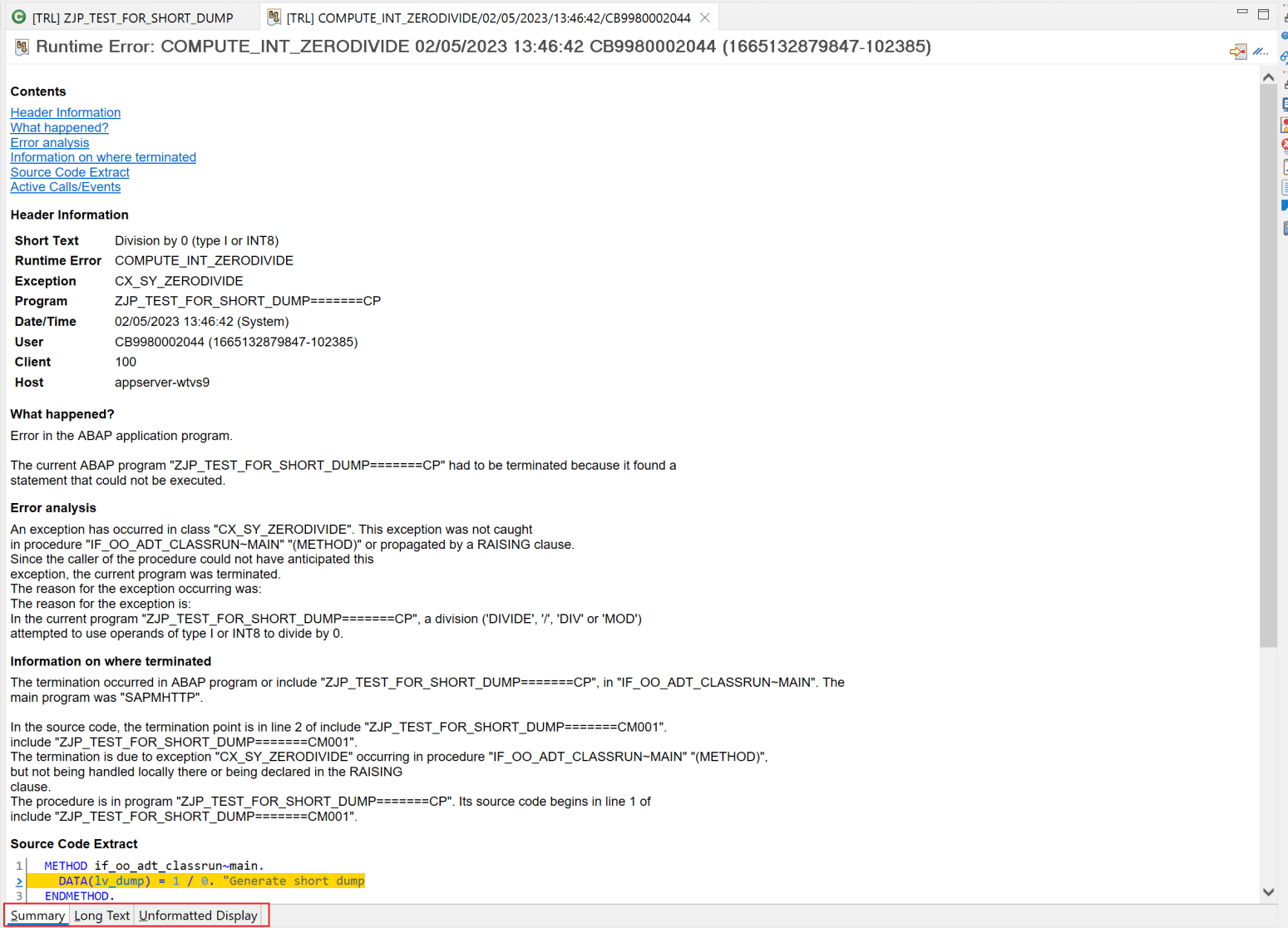 Working With Eclipse [6] : How to see ABAP short dump in Eclipse (ST22 ...