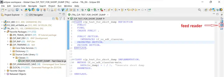 Working With Eclipse [6] : How to see ABAP short dump in Eclipse (ST22 ...