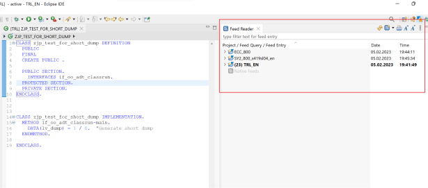Working With Eclipse [6] : How to see ABAP short dump in Eclipse (ST22 ...
