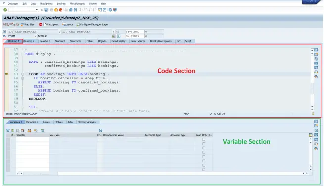 Exploring ABAP Debugger[4]: Work with different desktops – Discovering ABAP