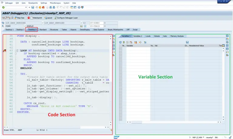 Exploring ABAP Debugger[4]: Work with different desktops – Discovering ABAP