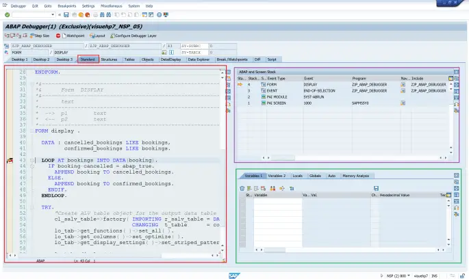 Exploring ABAP Debugger[4]: Work with different desktops – Discovering ABAP