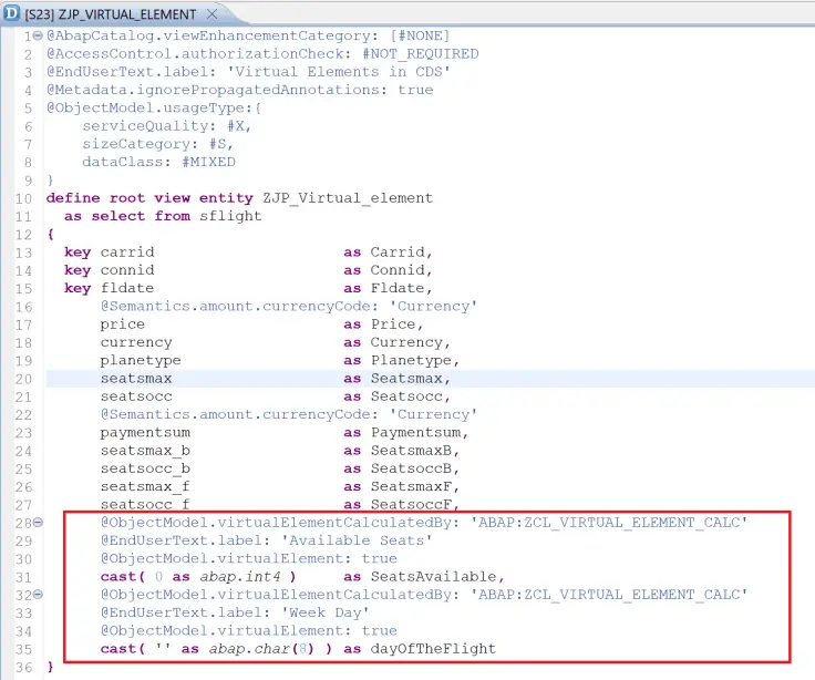 Exploring ABAP on HANA [12] : Virtual Elements in CDS – Discovering ABAP