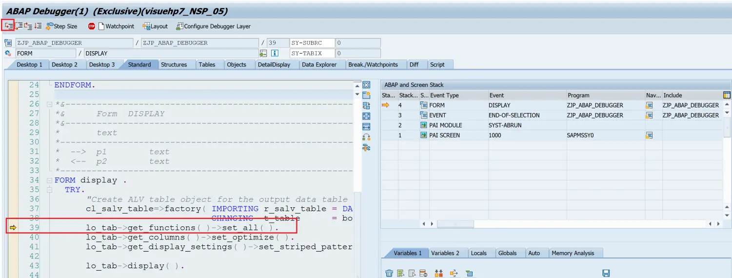 Exploring ABAP Debugger[3]: ABAP Debugging Controls – Discovering ABAP
