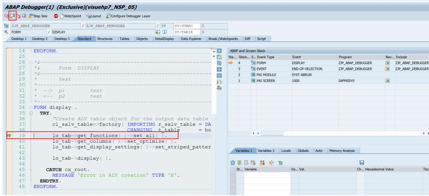 Exploring ABAP Debugger[3]: ABAP Debugging Controls – Discovering ABAP