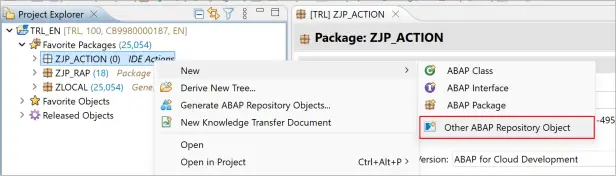 Working With Eclipse [7] : Create your own IDE Actions – Discovering ABAP