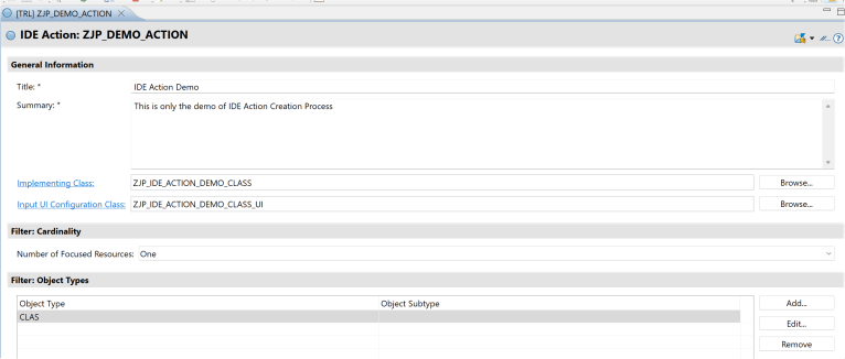 Working With Eclipse [7] : Create your own IDE Actions – Discovering ABAP